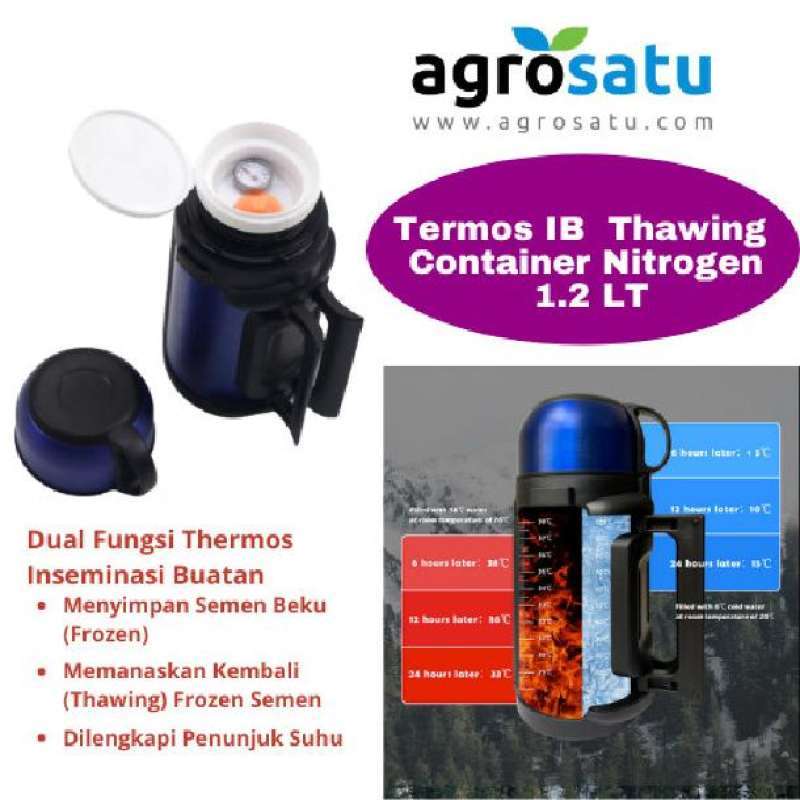 Jual Termos IB Thawing & Container Nitrogen Kapasitas 1.2 Liter Semen ...