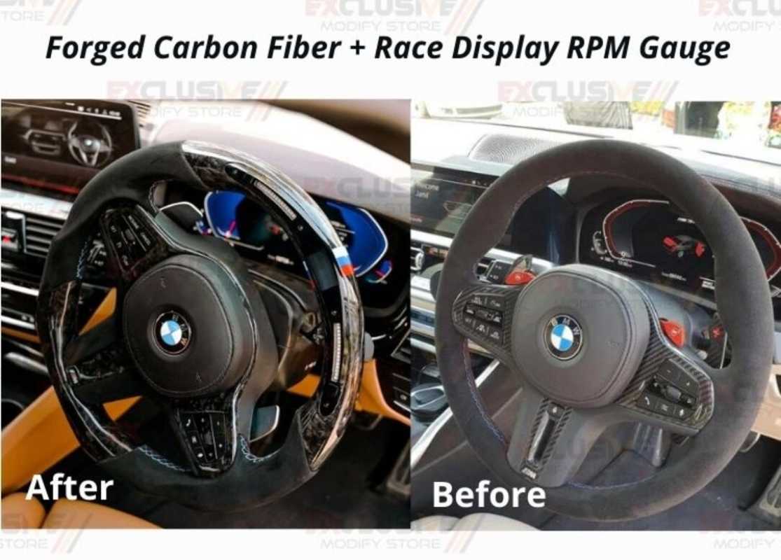 Jual Stir Bmw M Sport Steering Wheel G Series G30 - Race Display Rpm ...