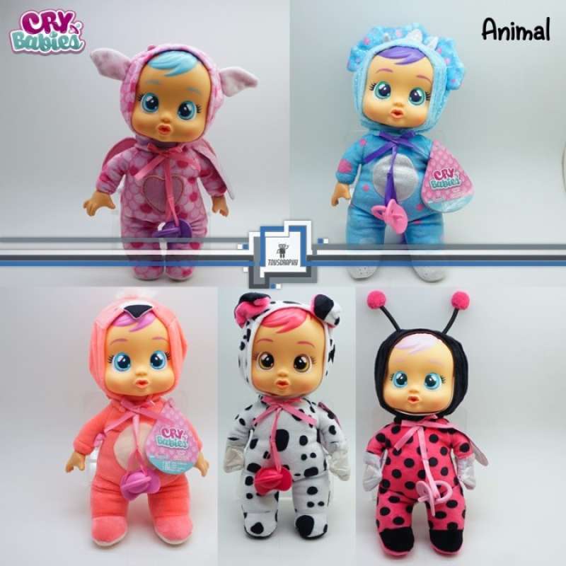 Jual Cry Babies Tiny Cuddle Animal Boneka Bayi Alive Baby Bisa Menangis ...
