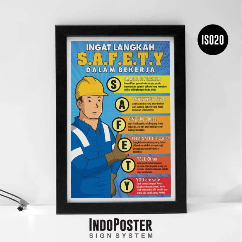Promo Safety Poster K3 Langkah Safety Dalam Bekerja Aman B3 A2 60x40cm ...