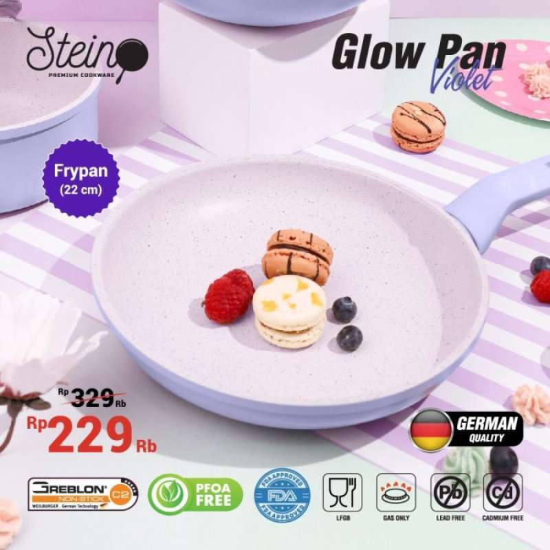 Jual [free bubble] steincookware stein glow pan glowpan complete set 5 ...