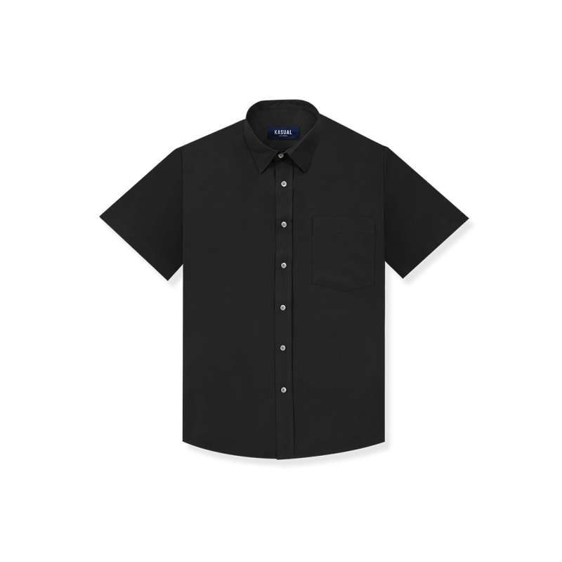 Jual Kasual Baju Kemeja Lengan Pendek Black Simple Shield Shirt Di Seller Kasual Official Store