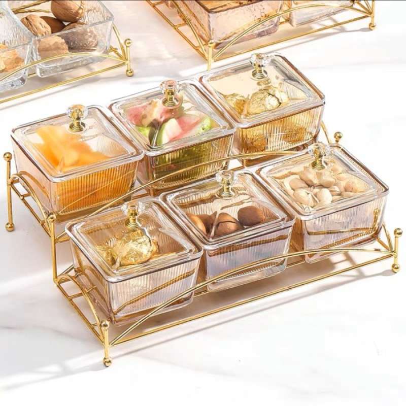 Promo Amber Double Rack Snack Jar / Tempat Snack Cemilan Ruang Tamu ...