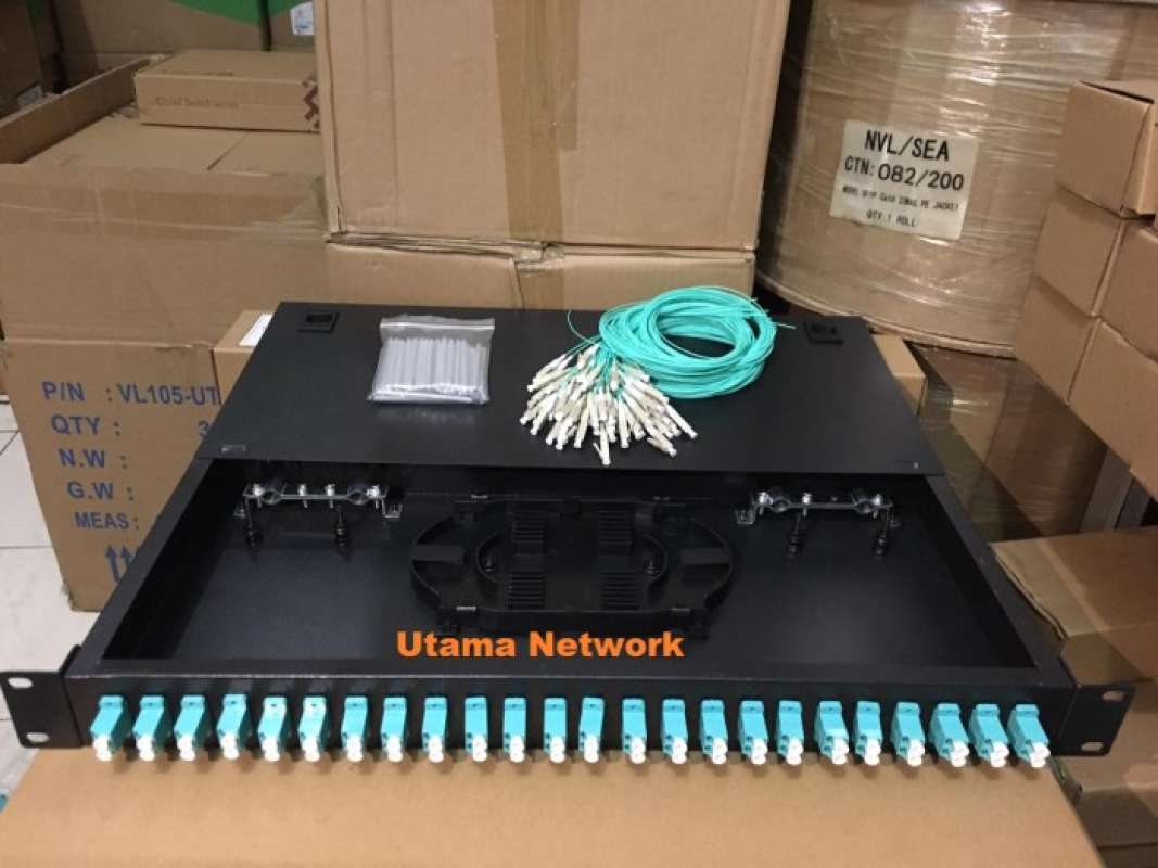 Promo OTB 24 core LC Rackmount / ODF FTTH 24 core LC Multimode OM3 ...