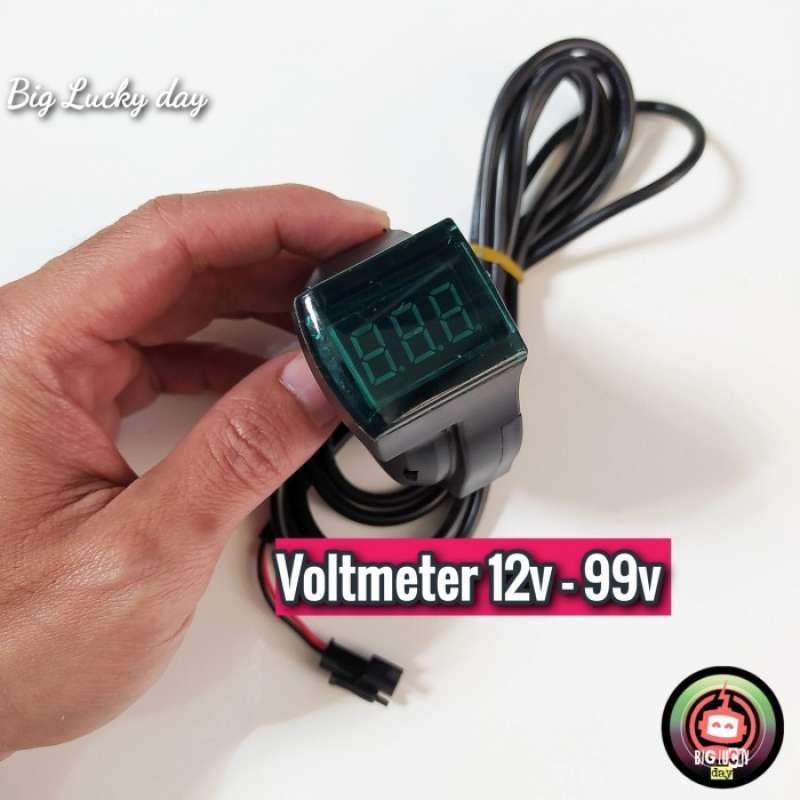 Jual voltmeter display universal sepeda listrik skuter scooter 12v-72v ...