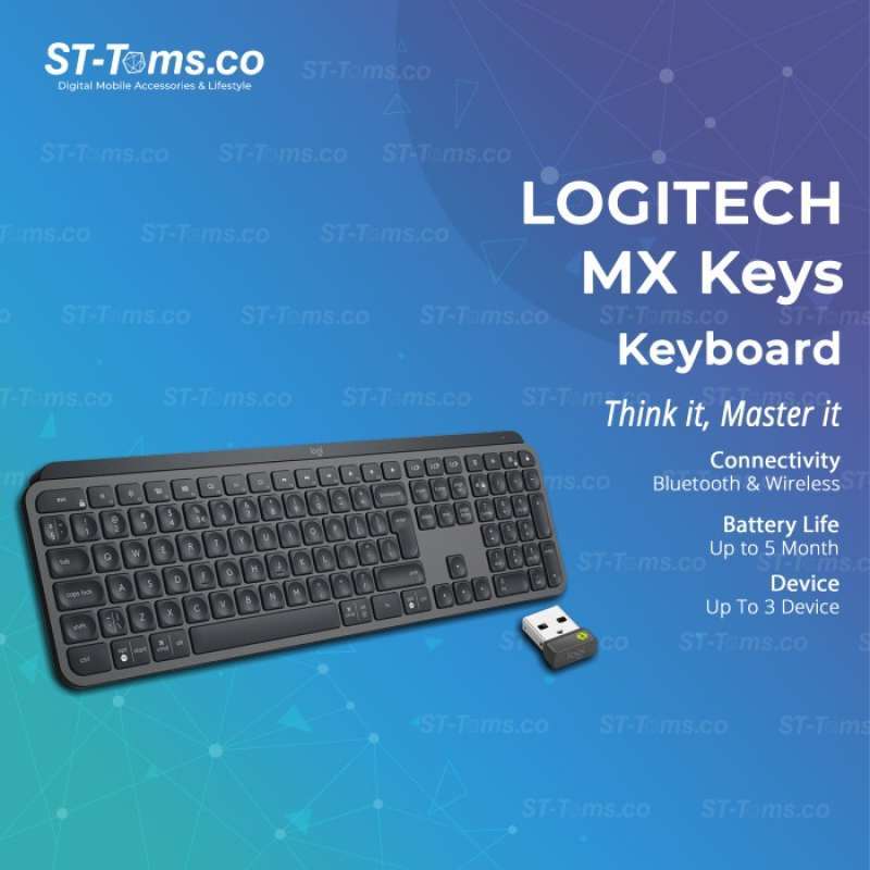 Promo Logitech Mx Keys Keyboard Wireless Bluetooth Backlit Diskon Di Seller Sisbro Store