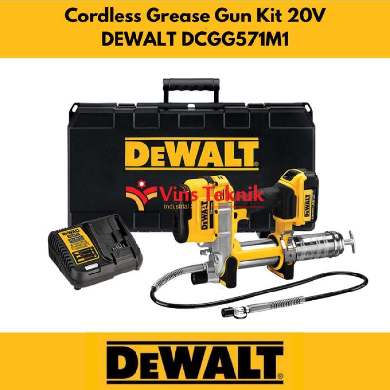 Promo Cordless Grease Gun Kit DCGG571 DEWALT Mesin Grease Gun Baterai ...