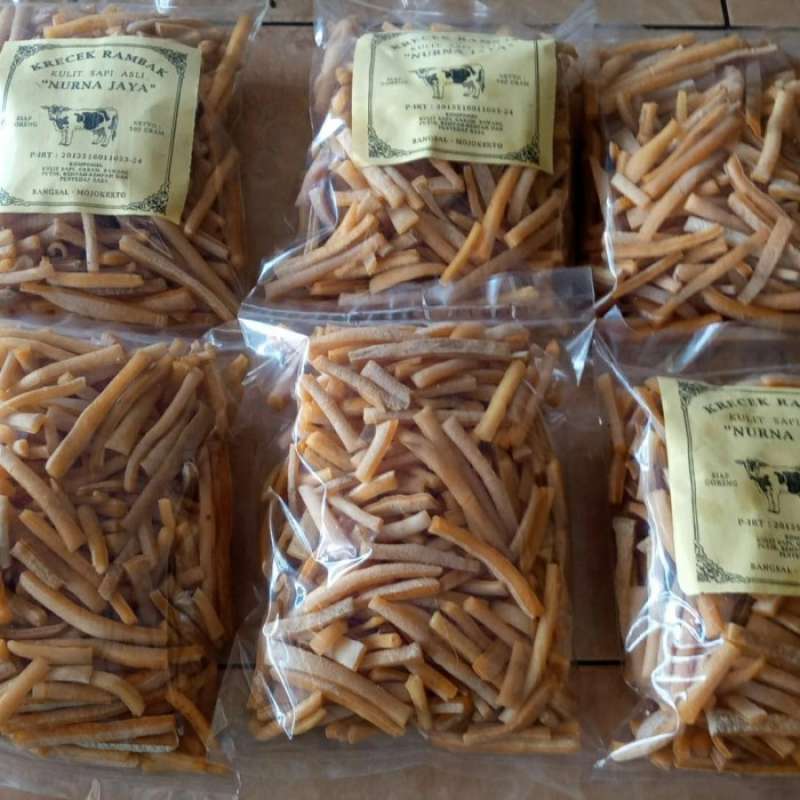 Promo Kerupuk Rambak Sapi Mentah Stik mi 1 kg NURNA JAYA Krecek Krupuk ...