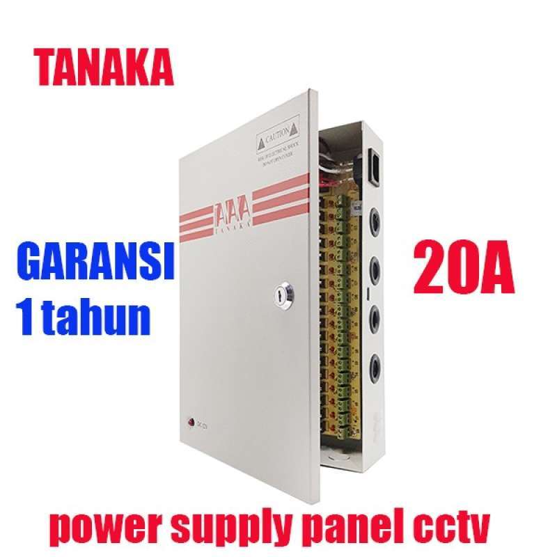 Promo Tanaka 20a Power Supply Panel Box Cctv 18ch 12v Dc Psu Led ...