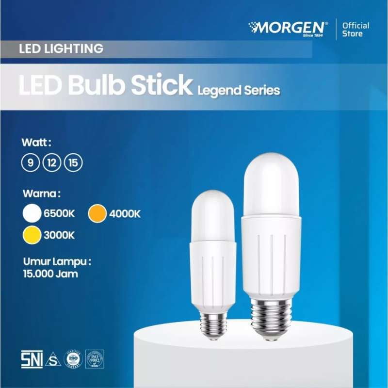 Jual Lampu Led Stick Morgen 9/12/15w E27 6500 - 15 Watt Di Seller ...