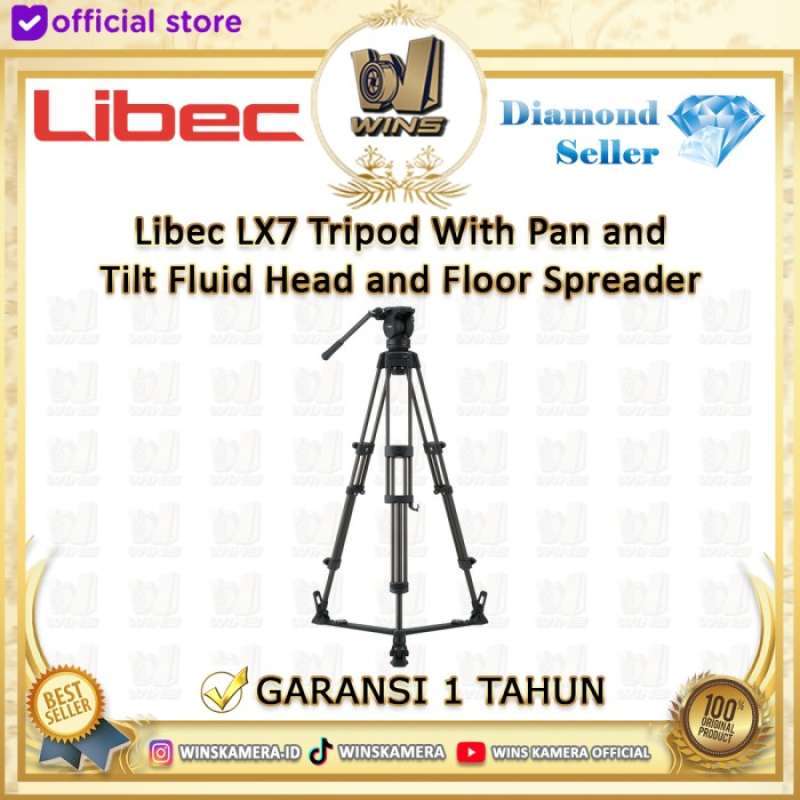 Promo Libec Lx7 Tripod With Pan And Tilt Fluid Head And Floor Spreader