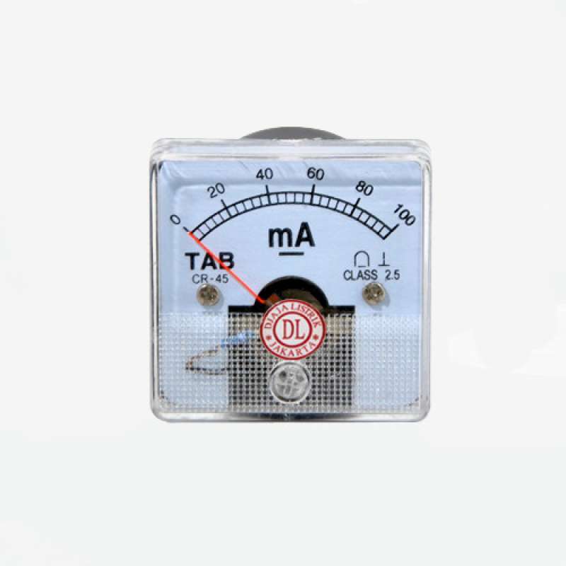 Promo Ampere Meter DC 100 mA Direct CR45 100mA TAB Amperemeter Analog ...