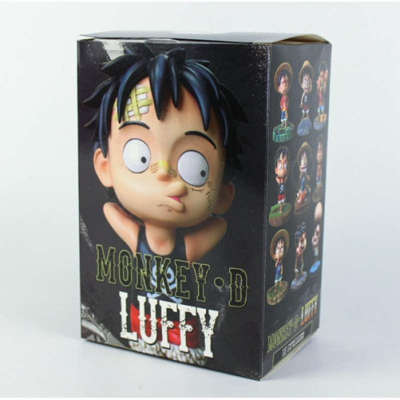 Promo One Piece Luffy Anime Action Figure Lie Muka Lucu Meme Diskon 23% ...