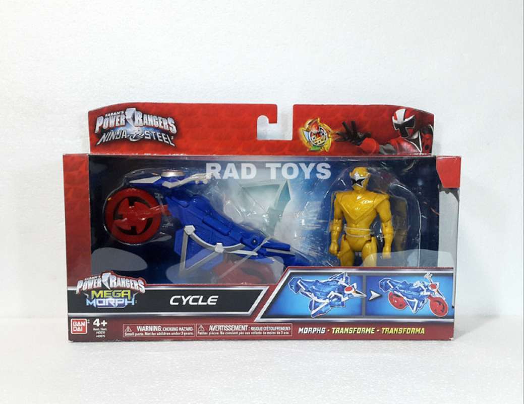 Promo Power rangers bandai cycle yellow ranger ninja steel mega morph ...