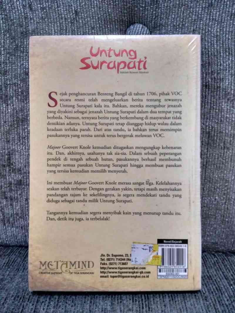 Jual Untung Surapati - Sebuah Roman Sejarah di Seller Samudra_Solo ...