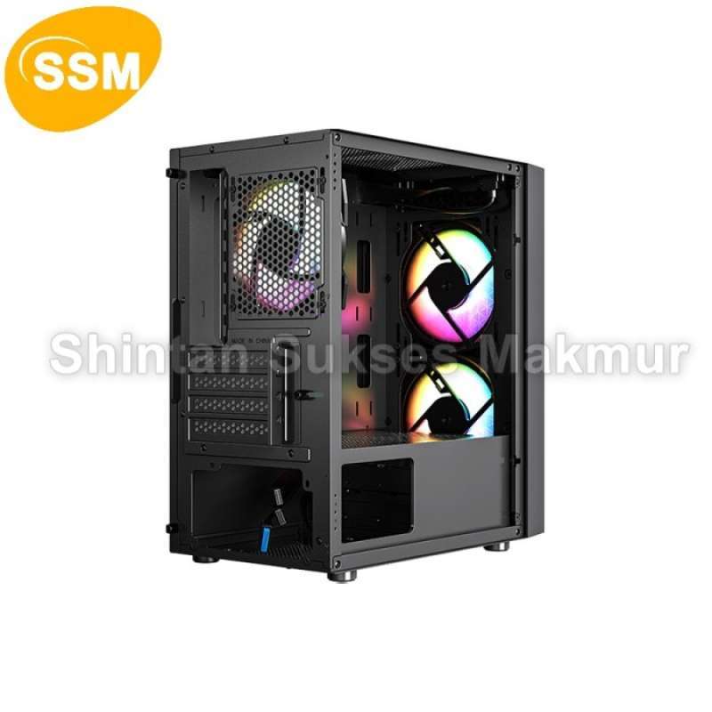 Promo VenomRX Casing PC Baldur Omega Black M-ATX 3x120mm A-RGB Fan ...