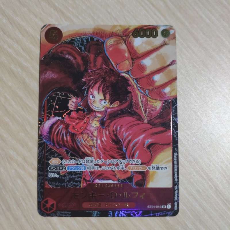 Promo Kartu TCG One Piece Japan Monkey D Luffy Parallel SR ST01-012 OP05 Diskon 23% di Seller ...