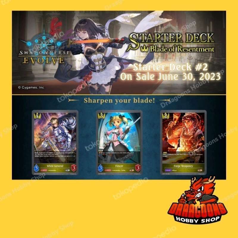 Promo Shadowverse Evolve-English | Starter Deck | Blade of Resentment Diskon 23% di Seller ...