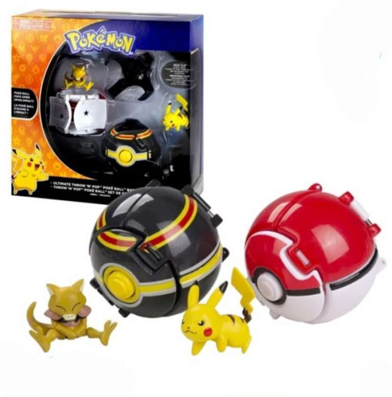 Promo Tomy Pokemon Ultimate Throw N Pop Poke Ball Battle Set Pikachu ...