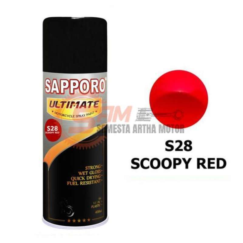 Jual Pilox Sapporo Ultimate Scoopy Red S28 Cat Semprot Merah Pilok ...