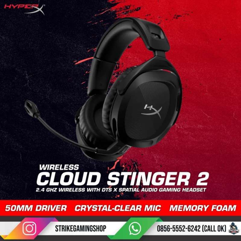 Promo HYPERX CLOUD STINGER 2 WIRELESS DTS X SPATIAL AUDIO GAMING ...