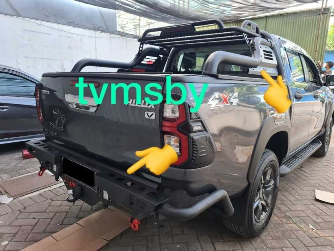 Jual Roll Bar Rear Bumper Trd Hilux Triton Ranger Navara Dmax Color ...