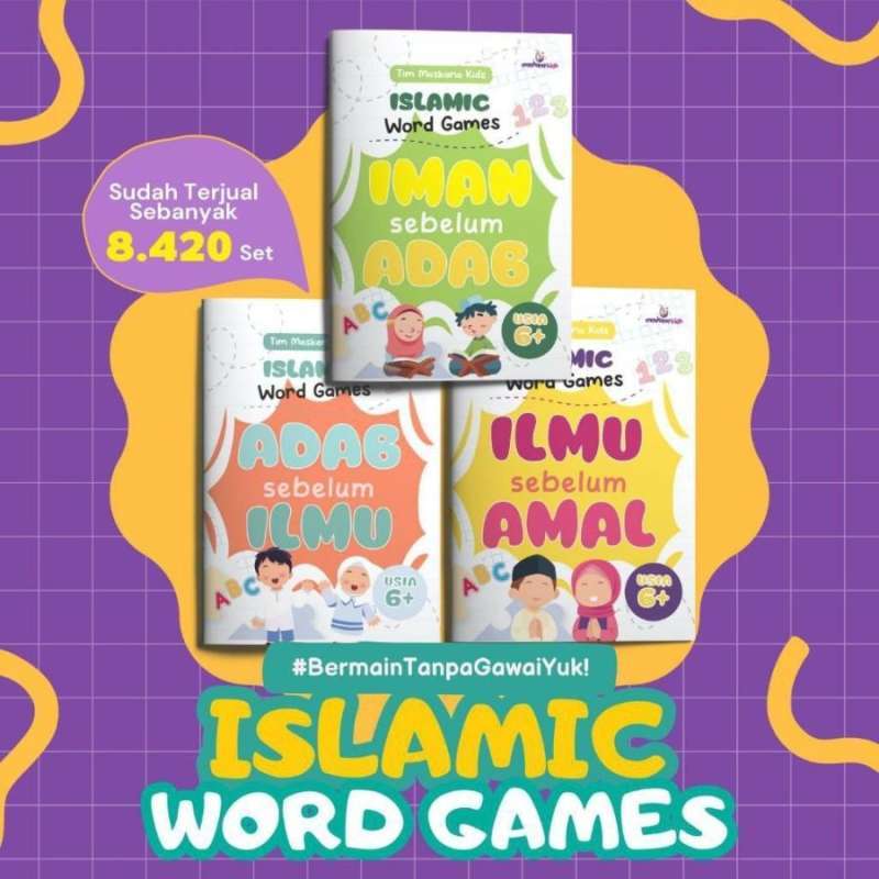 Jual Buku ISLAMIC WORD GAMES | Maskana Set 3 Buku Belajar Iman Adab ...