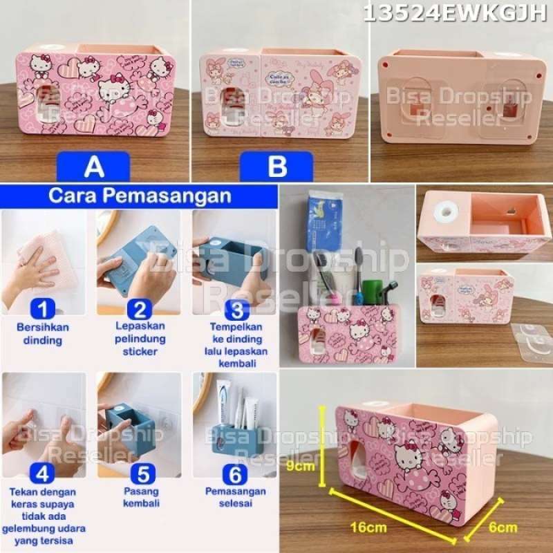 Promo TEMPAT GANTUNGAN KOTAK BOX CANTOLAN TEMBOK DINDING COSMETIK PINK ...