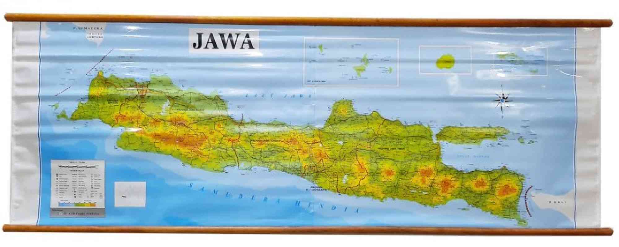 Promo Peta Pulau Jawa Besar (bingkai) Diskon 23% Di Seller Roxie Store ...