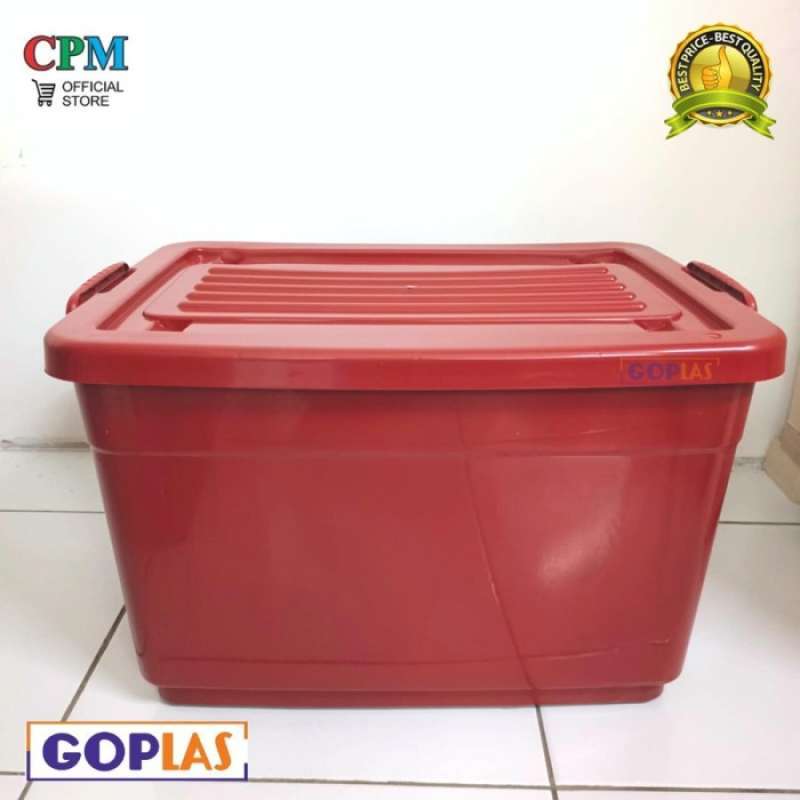 Jual Box Container Plastik 50 Liter Dengan Roda Merk Cpm - Benict Di ...
