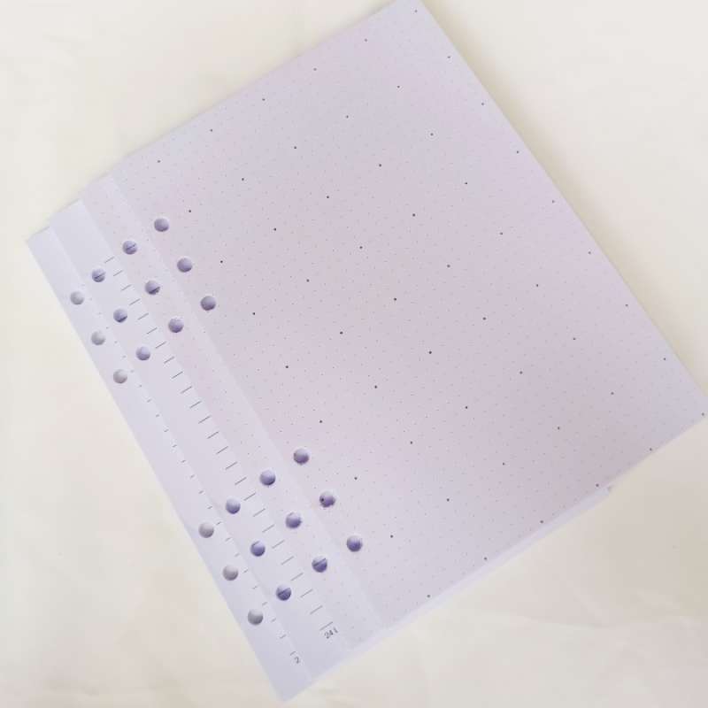 Jual Isi binder a5 6 ring kertas loose leaf polos garis grid dot isi 50 ...