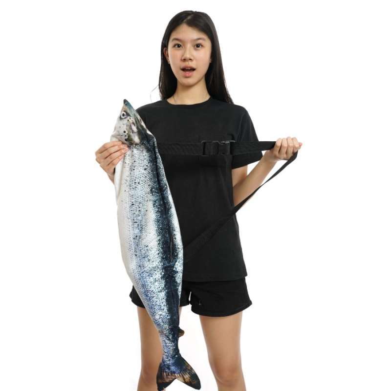 Promo Tas Bentuk Ikan Salmon Besar Segar Kado Unik Hobby Mancing Adu ...