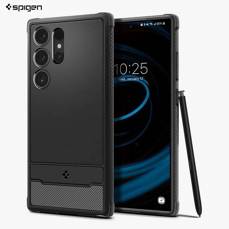 Promo Spigen Rugged Armor Case Samsung Galaxy S24 Ultra - Casing carbon fiber Slim and grip ...