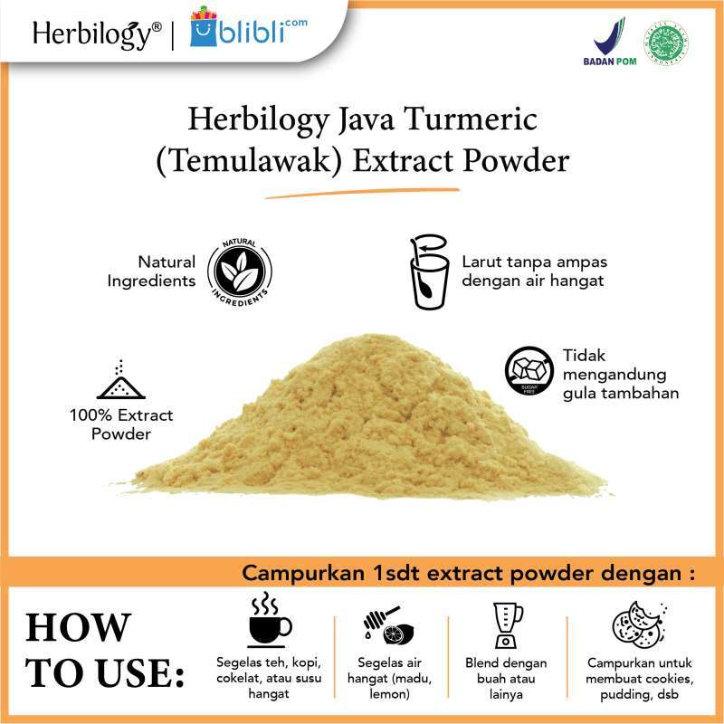 Promo WHS - Herbilogy Java Turmeric (Temulawak) Extract Powder (100g ...