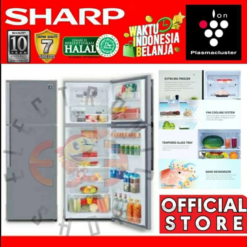 Promo Sharp Sj 450Gp Sd Kulkas 2 Pintu Inverter Plasma - Sj450Gp Terbaru Diskon 1% di Seller ...