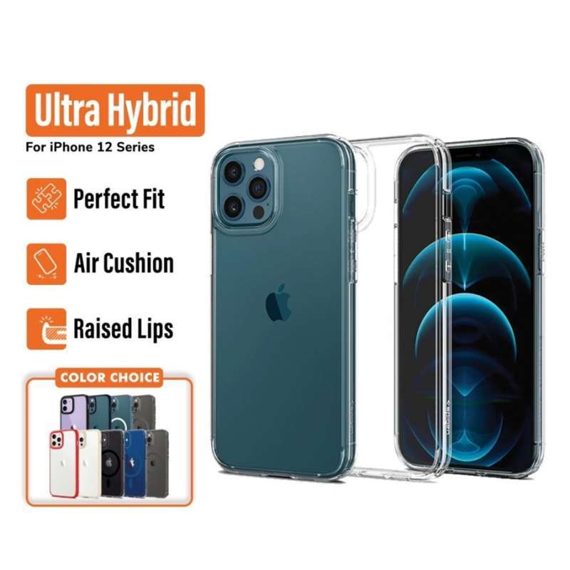 Promo Case iPhone 12 Pro Max/Pro/Mini Spigen Ultra Hybrid Anti Crack ...