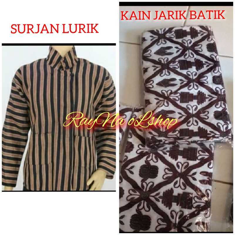 Jual SETELAN BAJU LURIK JAWA PRIA | SURJAN LURIK + KAIN JARIK BATIK | PAKAIAN TRADISIONAL MODERN ...