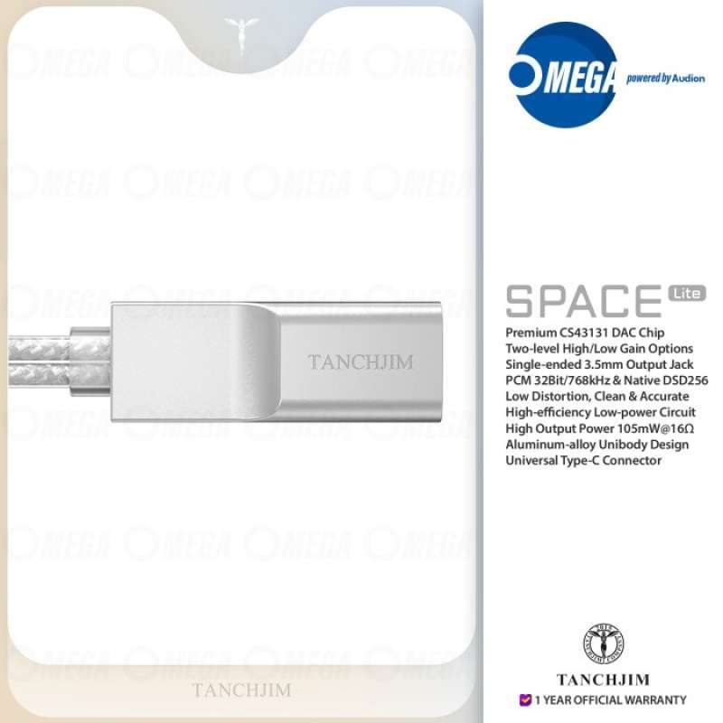 Promo Tanchjim Space Lite Cs43131 Usb Type-c 3.5 Portable Dongle Dac/amp Diskon 23% Di Seller ...
