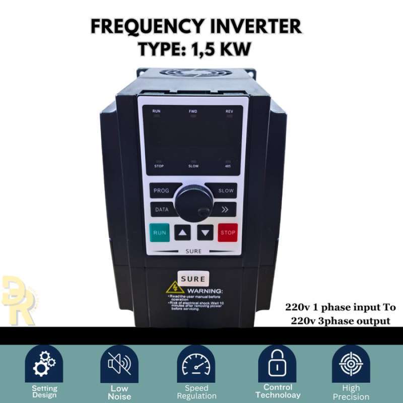 Promo INVERTER 1.5 KW input 1 Phase 220 V To 220 V 3 phase output SURE DRIVE Diskon 23% di ...
