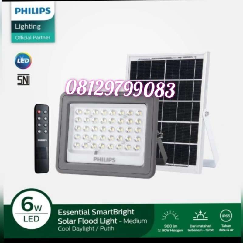 Promo PHILIPS flood light led sorot tembak solar panel surya bvc080 4w ...
