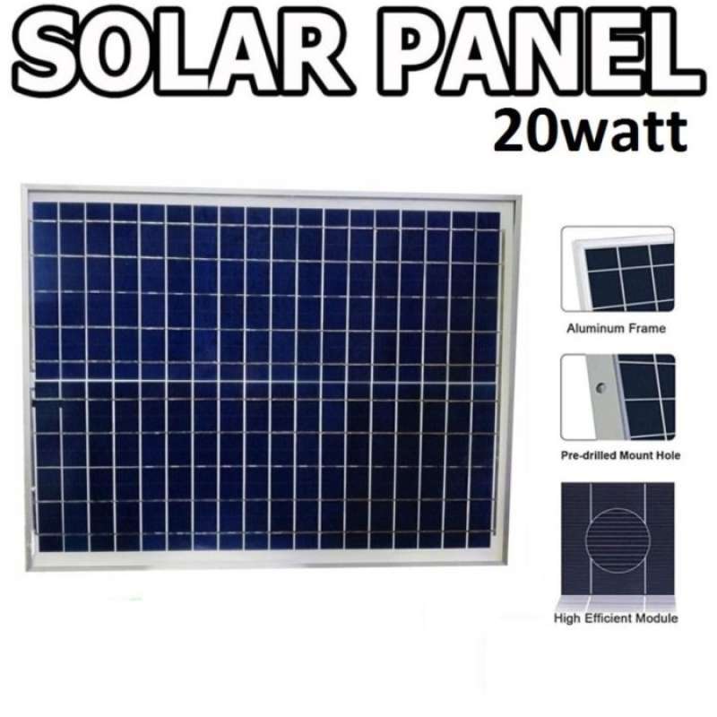 Promo Solar Panel 20Wp Poly Crystalline Solar Cell Panel Surya 20 Watt ...