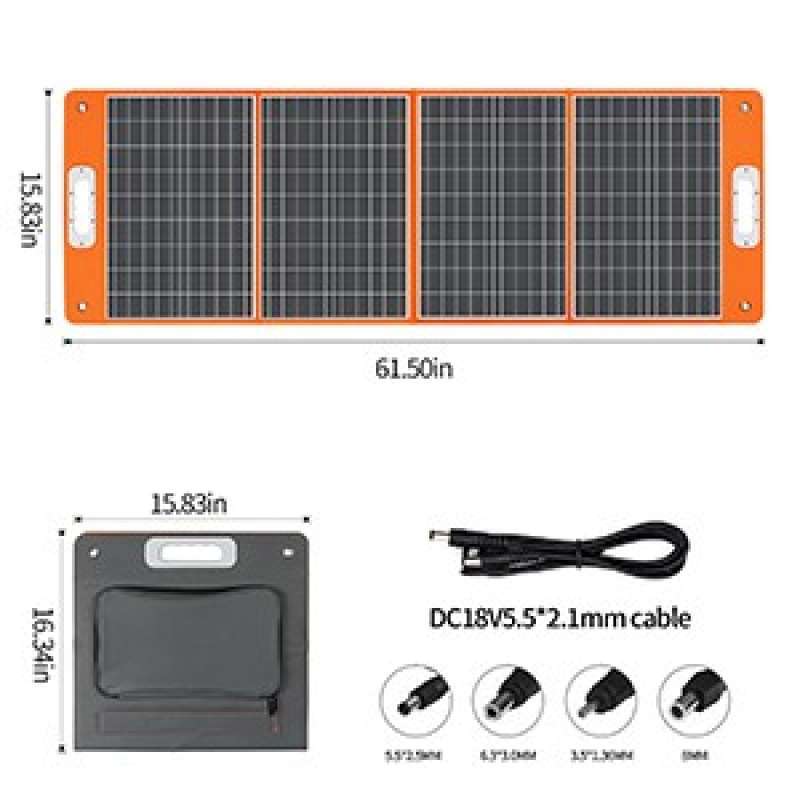 Promo Flashfish TSP100W Foldable Solar Panel Panel Panel Surya Lipat ...