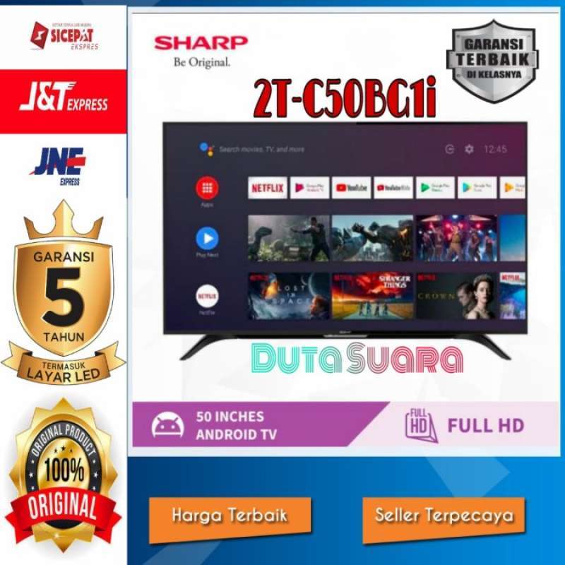 Promo Khusus Jne Led Tv Sharp Aquos 50 Inch 2T-C50Bg1I Android Smart Tv ...