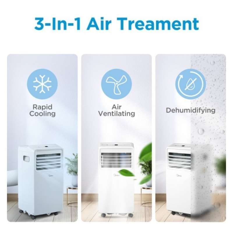 Jual Midea MPHA-09CRN7 AC Portable 1 PK Multiple Function AC MPHA09CRN7 ...