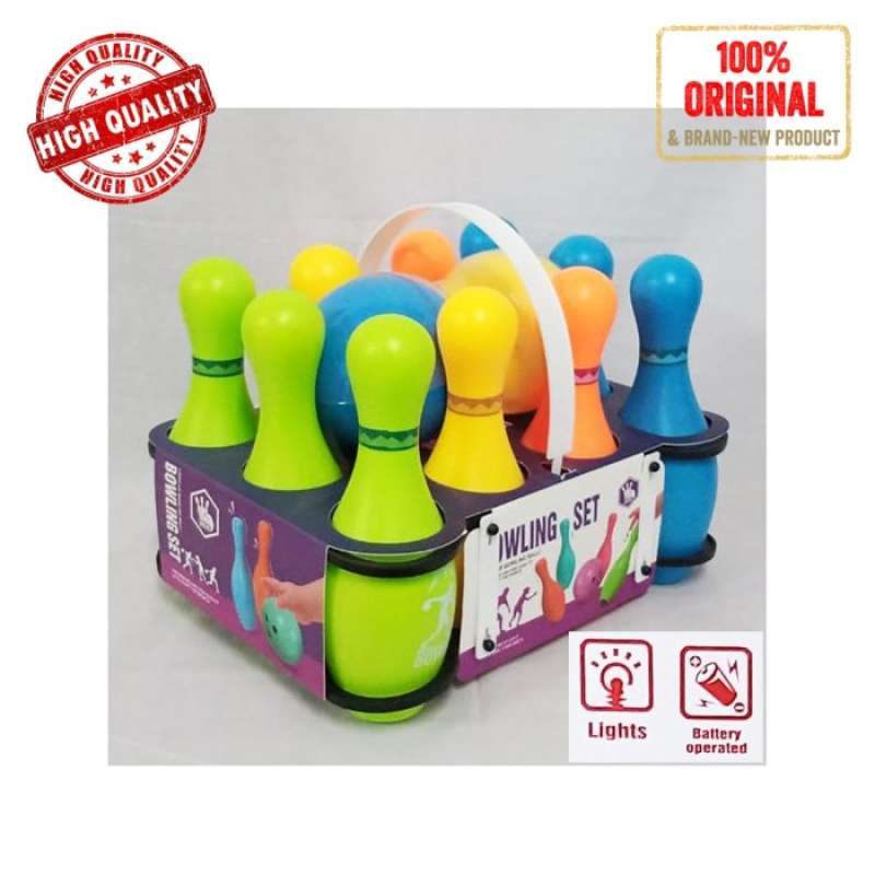 Promo MAINAN ANAK PRETEND SPORT TOYS BOWLING SET WITH LIGHT DENGAN ...