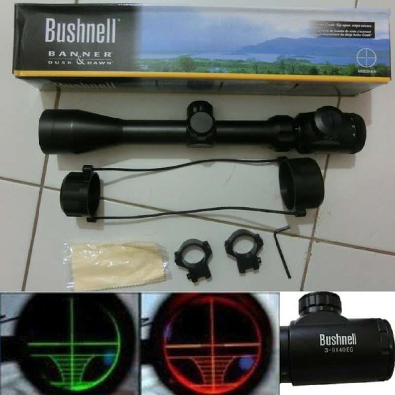 Jual Teleskop Telescope Riflescope Teropong Senapan Bushnel 3-9x40 Eg ...