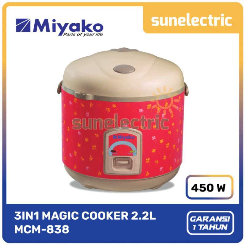 Promo Miyako Magic Com / Rice Cooker 3in1 Mcm 838 [2.2 L] - Merah ...