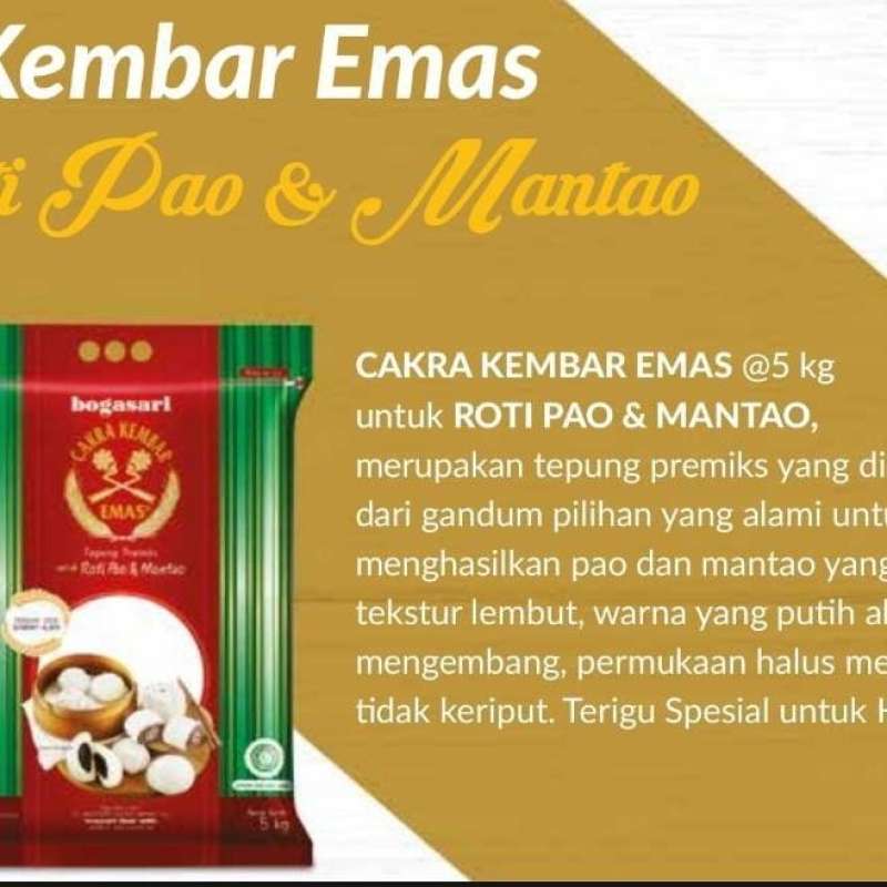 Jual Tepung Cakra Kembar Emas Pao & Mantao 5 Kg Di Seller Dahlia Bakers ...