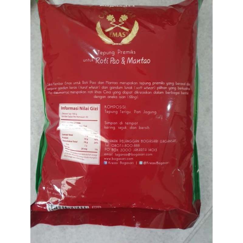 Jual Tepung Cakra Kembar Emas Pao & Mantao 5 Kg Di Seller Dahlia Bakers ...