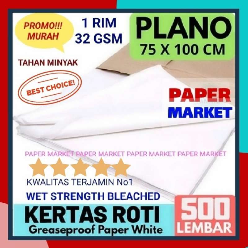 Promo Kertas Roti Putih / Baking Paper Putih 75 X 100Cm - 1 Rim (500 ...